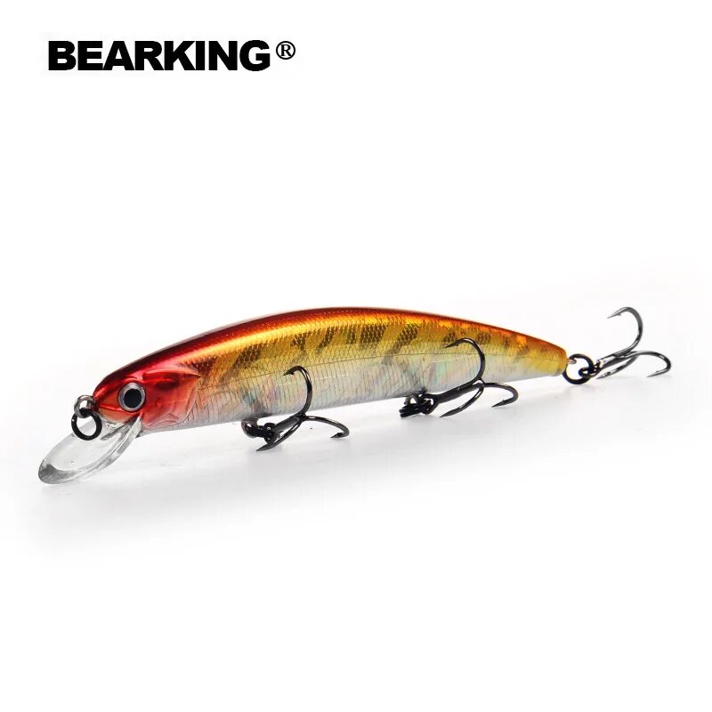 Воблер Bearking M109 11см 17г, заглубление 1.5м, супертяжелая система, для дальнего заброса, SP минноу, новая модель, жесткая приманка для рыбалки