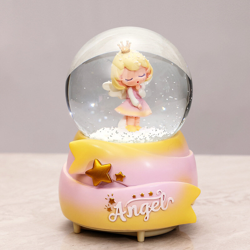 Новая корона ангела девочка мечта звезда серия хрустальный шар музыкальная шкатулка праздничный подарок на день рождения производитель оптовая продажа