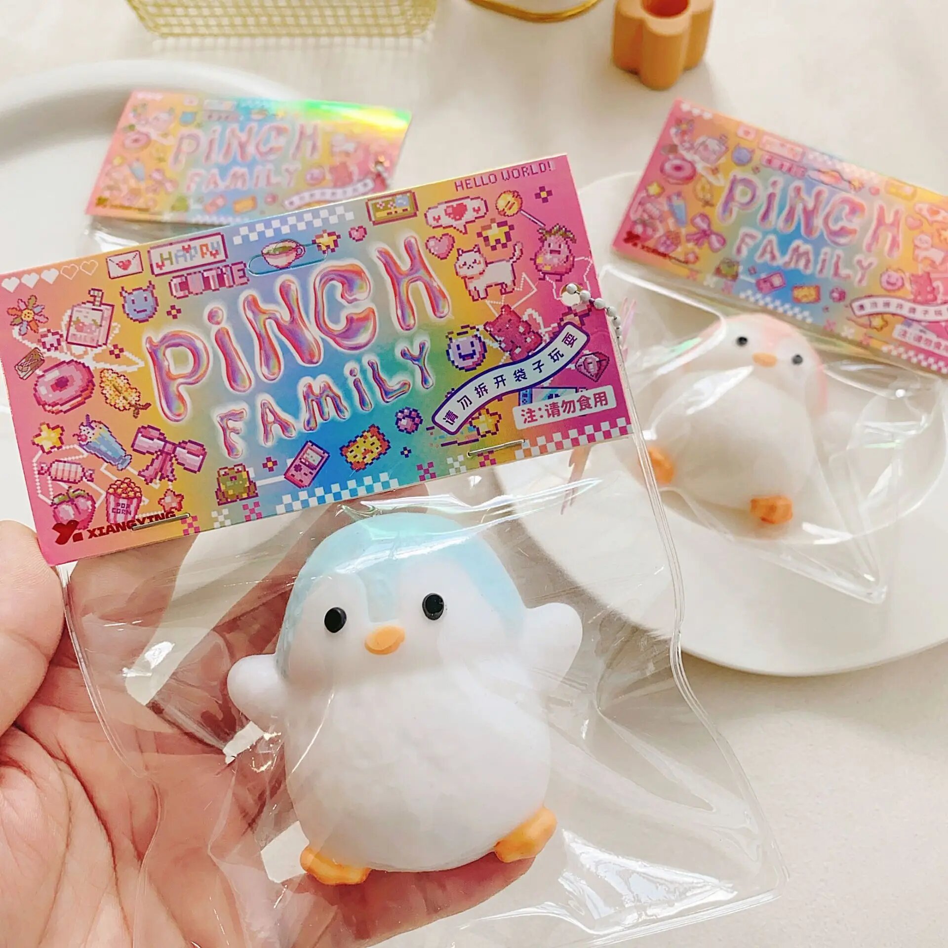 Милые забавные мягкие плюшевые игрушки-пингвины, антистресс Taba Squishу, детские игрушки для девочек, подарки, мяч для снятия стресса, сенсорные игрушки для взрослых