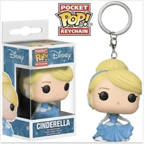 FUNKO Pop Брелок Мультфильм Принцесса Кукла Белль Ариэль Золушка Жасмин ПВХ Фигурка Коллекция Модель Игрушки Подарок