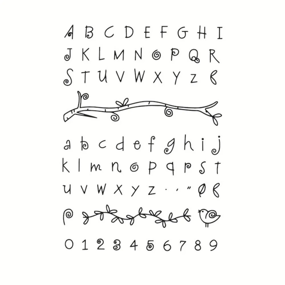 Прозрачный силиконовый штамп Английский алфавит для скрапбукинга