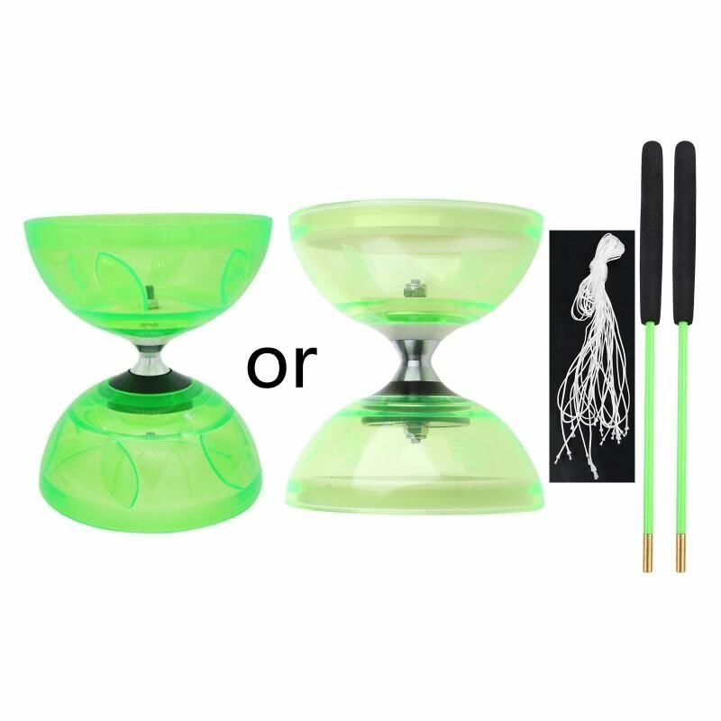 Улучшенный диаболо с тройным подшипником для тренировки баланса и координации у детей, Зеленый - маленький