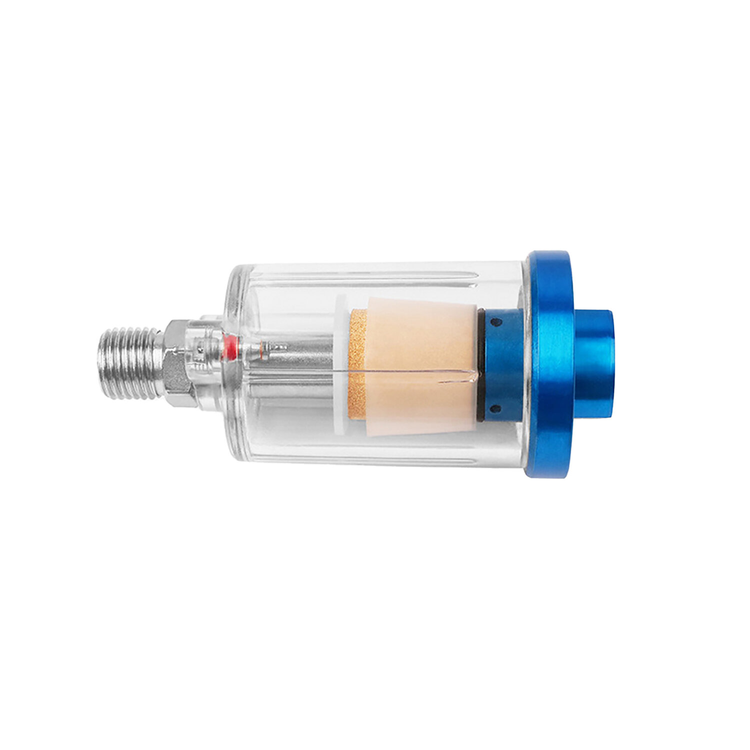 Мини сепаратор воды и масла 1/4 дюйм, фильтр для пневматической шланга, ловушка для компрессора, пистолета для распыления, пневматического инструмента для покраски, спрея, цвет: синий+прозрачный, материал: алюминий+пластик, резьба: 1/4 дюйм, 12,5 мм,