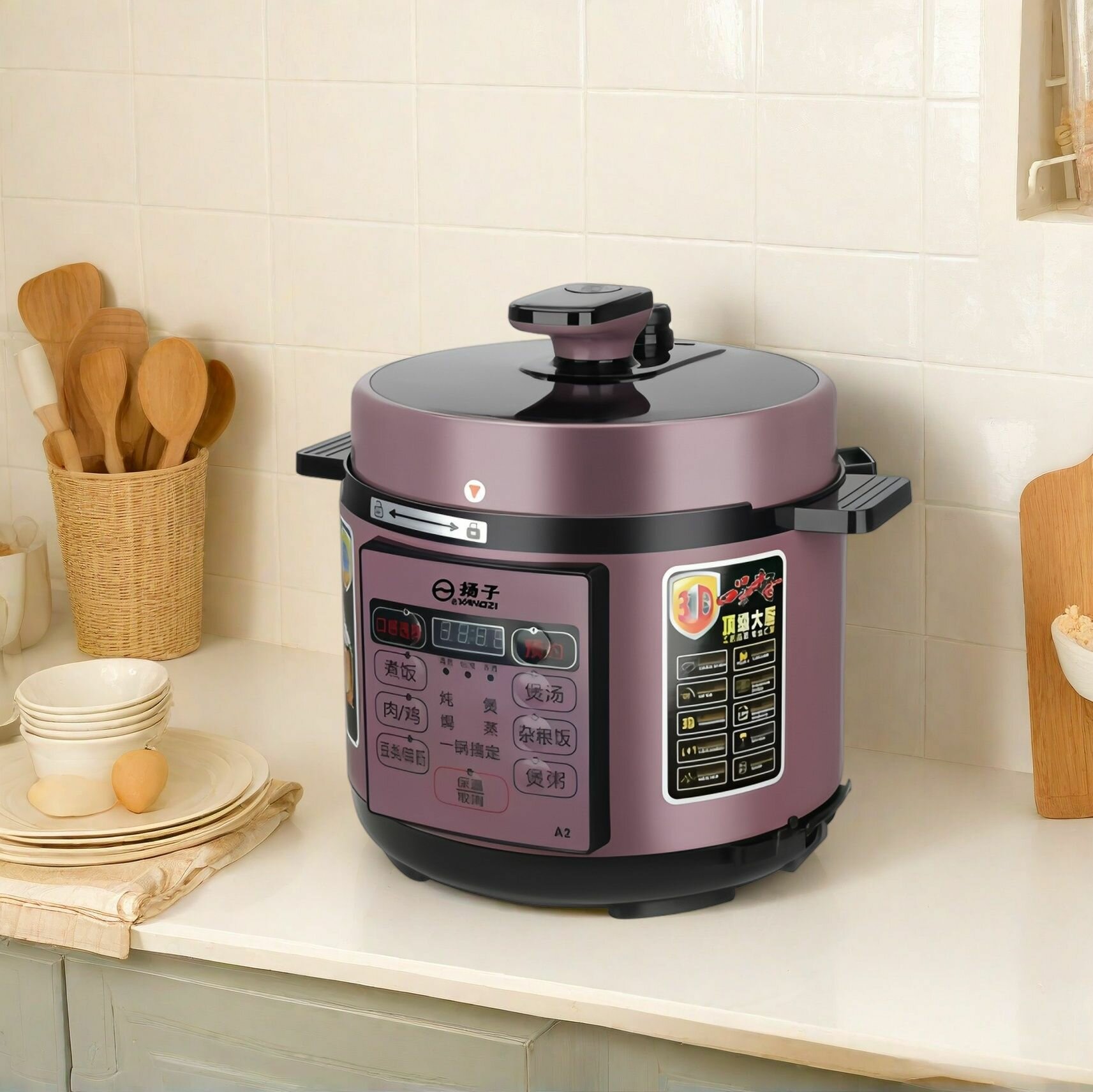 5-литровая рисоварка большой емкости, умная рисоварка для 4-5 человек, многофункциональная рисоварка с таймером и антипригарным покрытием