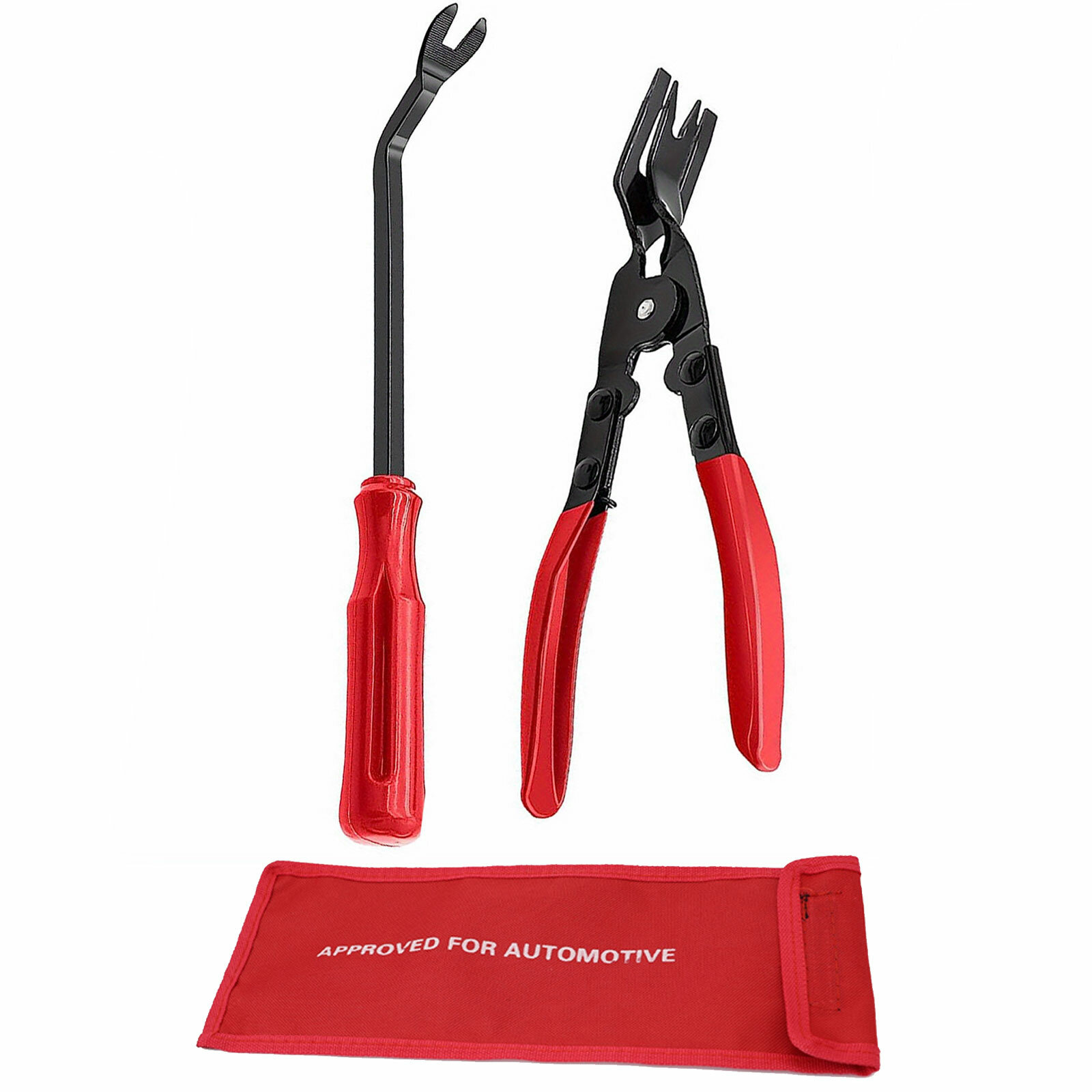 Зажим для автомобиля с инструментом для разборки и сумкой для хранения, набор прочных клиньев для отделки автомобиля, для вытаскивателя, крепления заклепок, заклепочного инструмента, панели двери автомобиля, приборной панели, 3 предмета в комплекте: