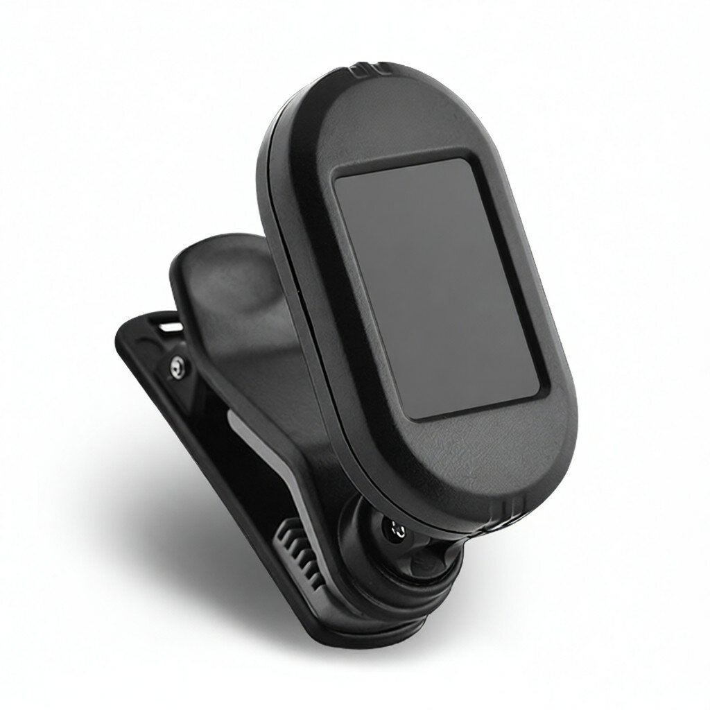 Тюнер для гитары Клип-он для хроматической гитары бас гитары скрипки укулеле Цветной ЖК-дисплей Портативный тюнер с складывающимся поворотным клипом Функция автоматического выключения Универсальные аксессуары для гитары Размер 53.7*31см Вес 23г 1шт