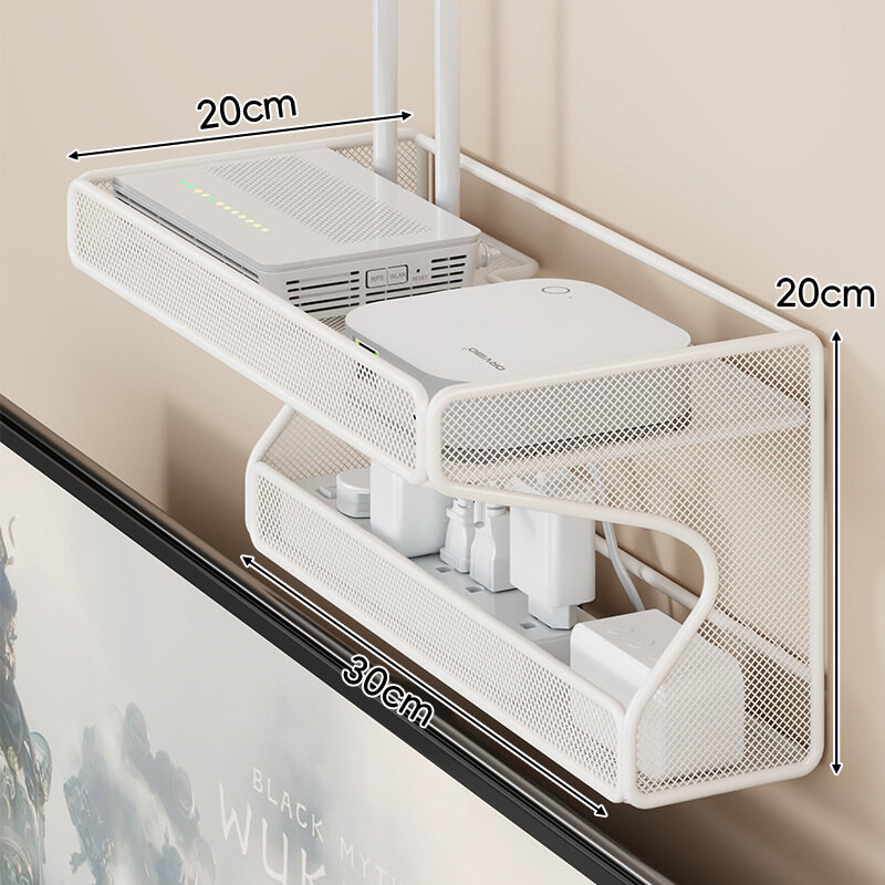 Коробка для хранения WiFi роутера, органайзер для кабелей над телевизором, настенный кронштейн для кошек, полка для приставки без сверления