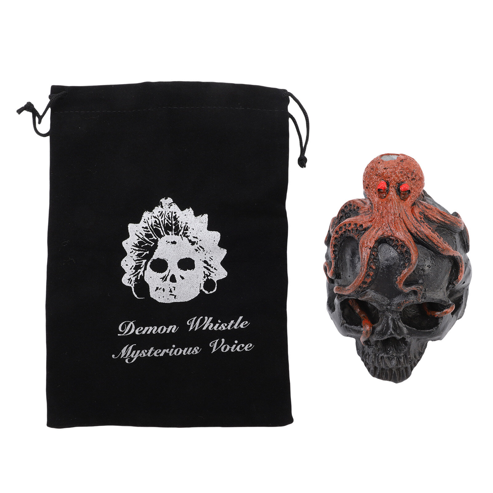 Ацтекский свисток смерти, вызывающий громкий крик, свисток в виде черепа, забавный инструмент для розыгрышей на праздничной вечеринке, красный.