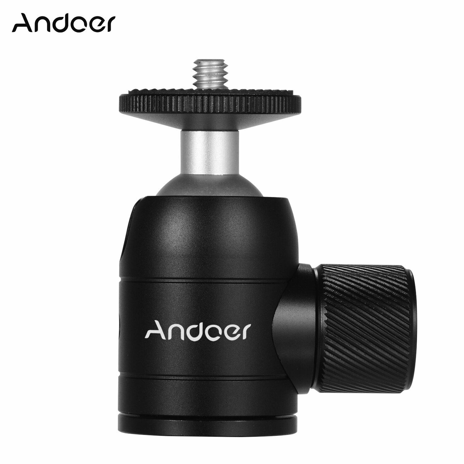 Штатив Andoer с шаровой головкой, поворачивается на 360 градусов, совместим со штативом для DSLR-камеры, палкой для селфи, моноподом