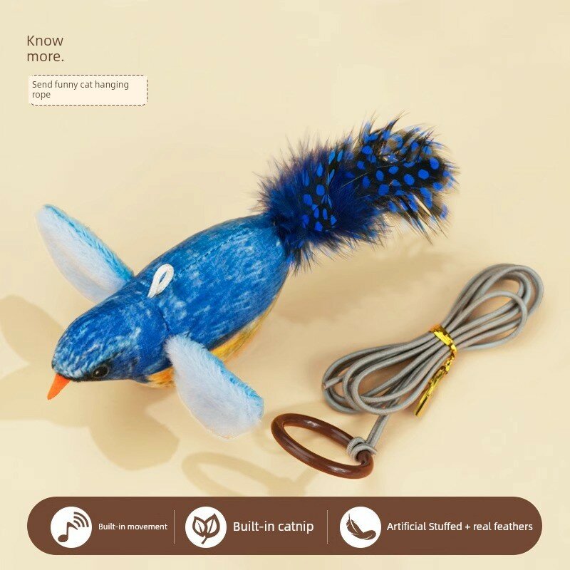 Игрушка для кошек, имитирующая звуки птиц, чтобы развлечь и снять скуку, дразнилка-удочка для расхода энергии, игрушка