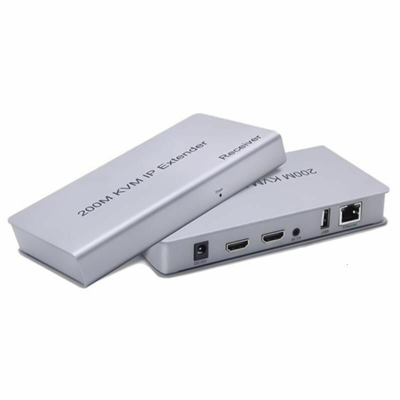 USB KVM-удлинитель 200M HDTV 1080P, Штепсельная Вилка США