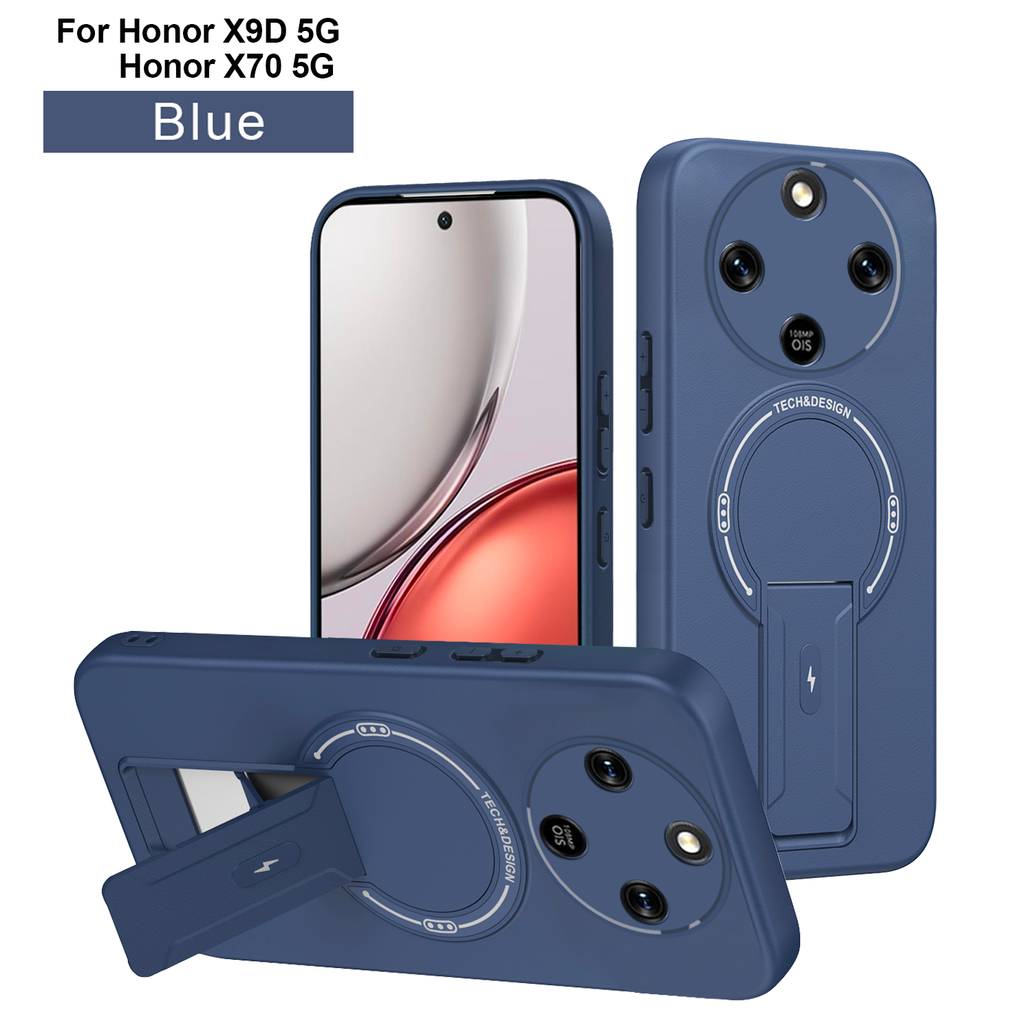 Чехол для Honor X9d / Honor X70 / Хонор Х9d / Хонор икс70, полупрозрачный, чехол-кардиомонитор, поликарбонат (PC), защита камеры, ударопрочный, встроенная подставка, усиленные углы, Honor, Honor X9d