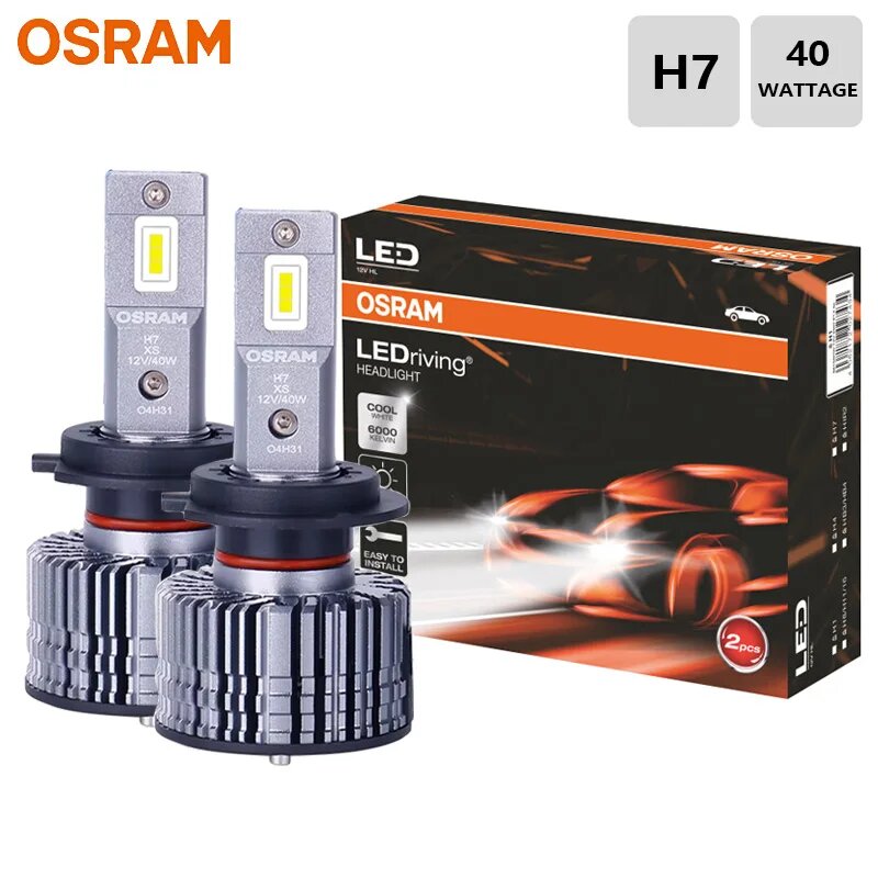 OSRAM H4 H7 H11 LED XLZ Advance 40 Вт Супер яркая автомобильная фара H8 H16 HB3 HB4 9005 9006 9012 6000K Белые светодиодные автомобильные лампы обновления