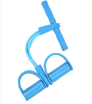 Эспандер-петля для ног, эспандер для пресса, многофункциональный эспандер с двумя или четырьмя трубками и педалью,