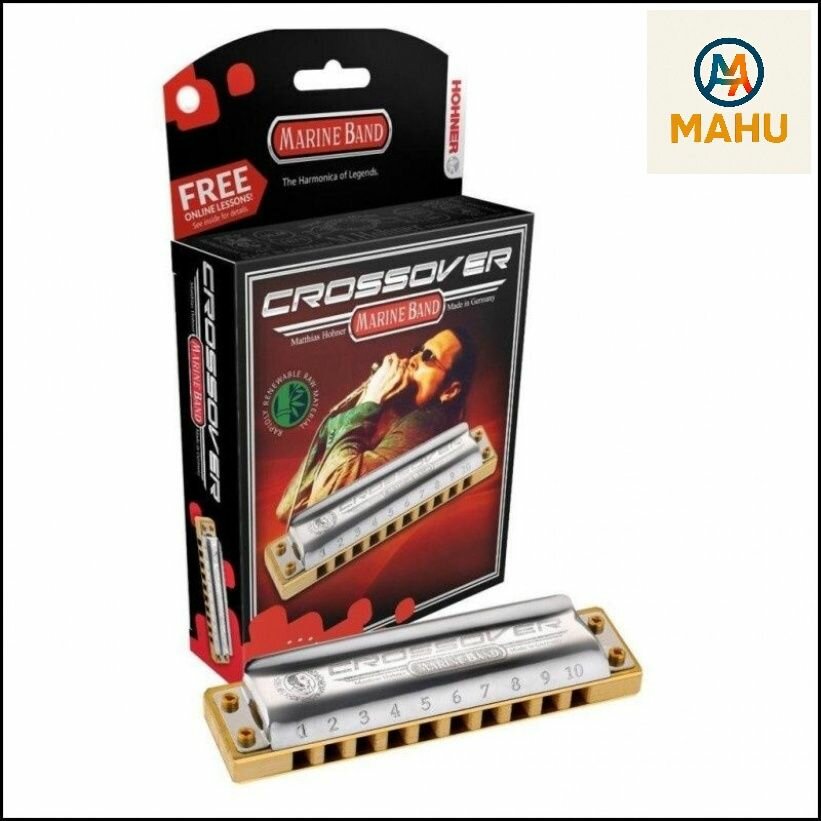 Эксклюзивная диатоническая гармоника HOHNER Marine Band Crossover, оснащенная 10 отверстиями и гребнем из бамбука, модель MBC