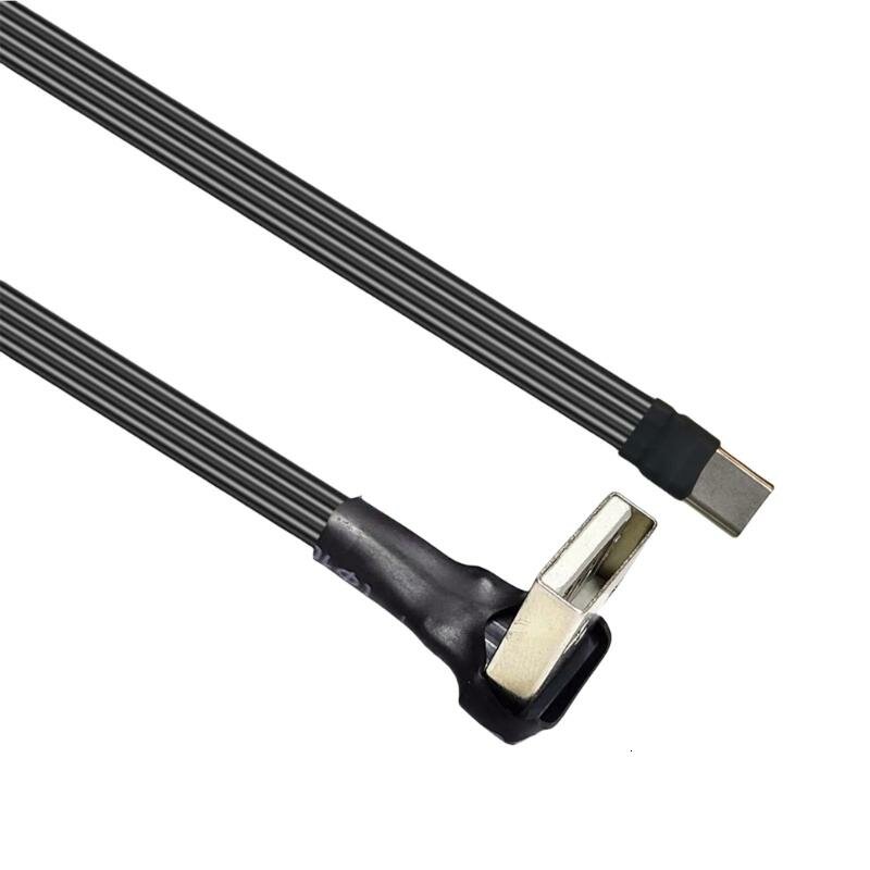 Кабель с прямой головкой типа c (комплект термоусадочной трубки)-30 см-нижний изгиб USB