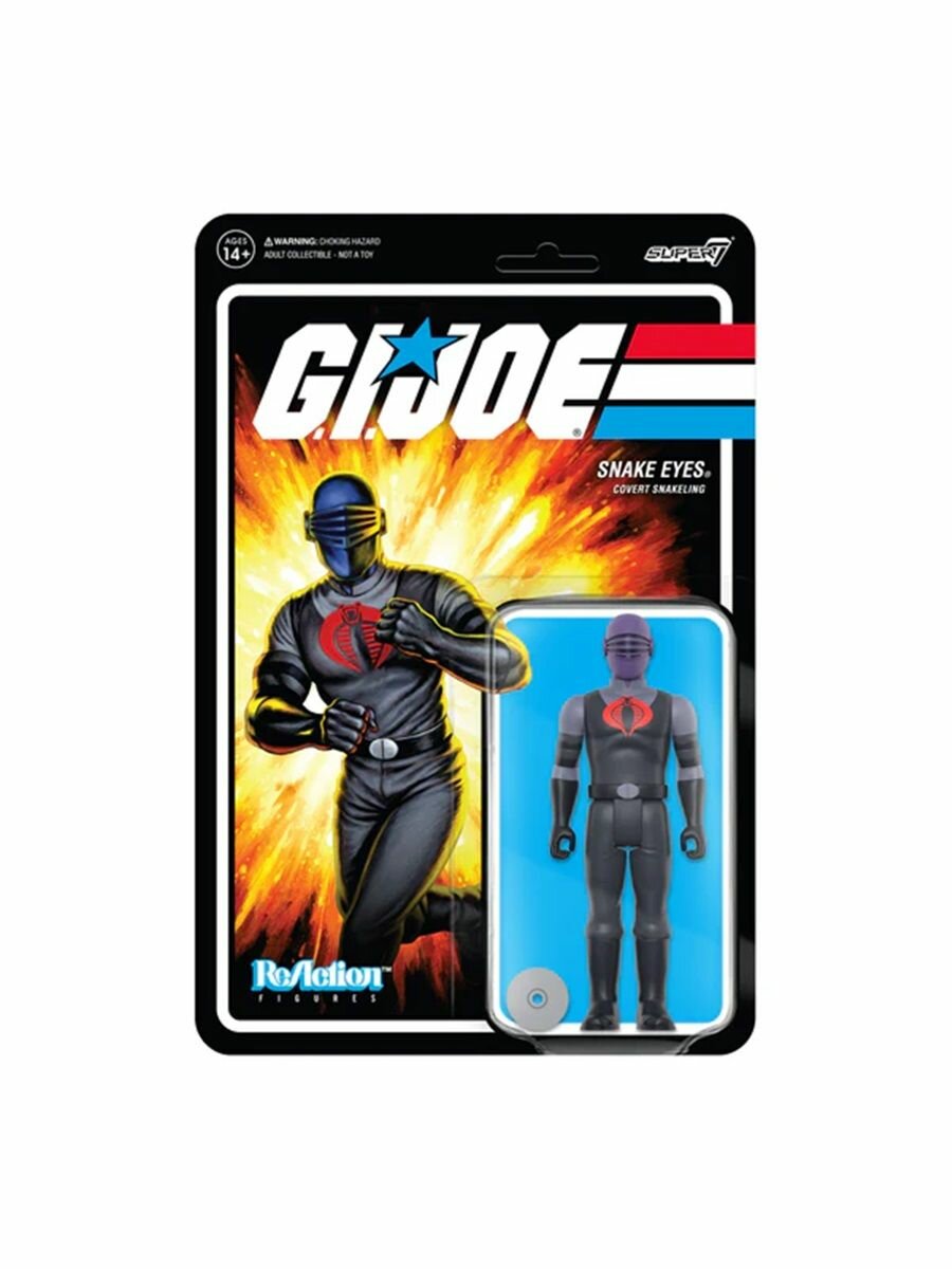 Фигурки Super7 G.I. Joe ReAction Wave 4 Series Action Figure Snake Eyes (Pyramid of Darkness)(3.75inches)