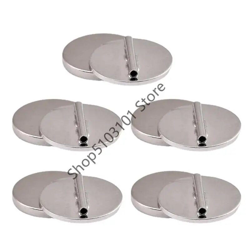 Магнитная застежка для брошей, полиэстер, 5 шт.