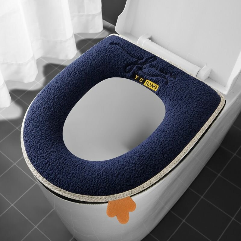 Теплый чехол на сиденье унитаза, мягкое покрытие на крышку сидушки стульчака сохранять тепло
