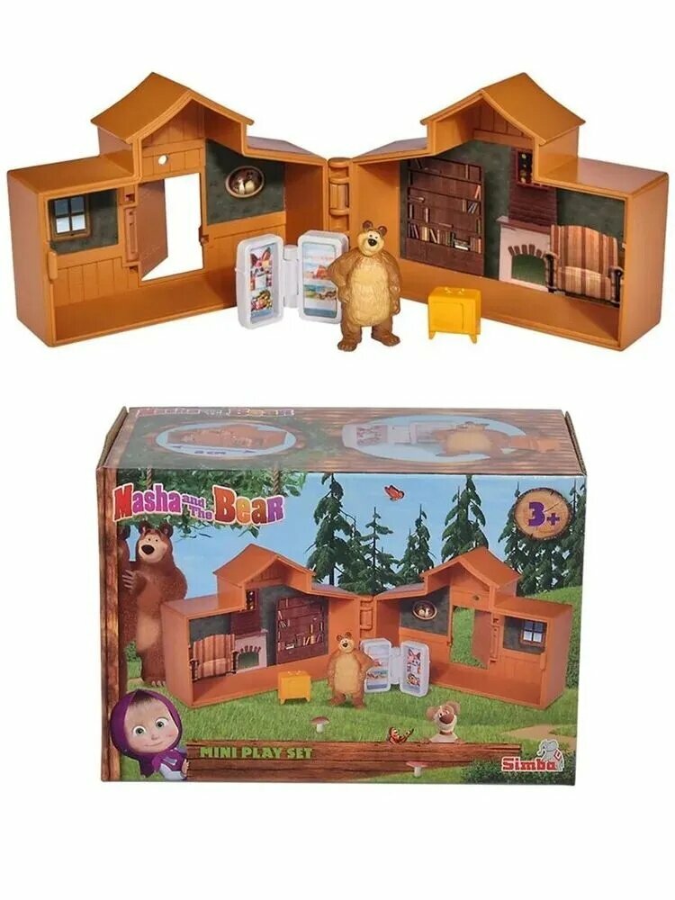 Маша и Медведь-дом медведя-Детский игровой домик, большой дом, мебель, набор игрушек