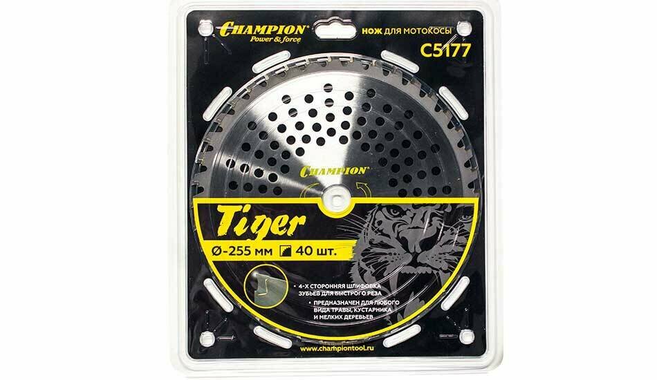 Нож с зубцами из твердого сплава Tiger 40/255/25,4 (SRM-330ES/SRM-350ES,4605)