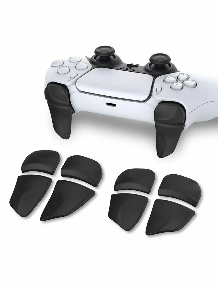 PlayVital Удлинители триггеров для геймпада PS5, PS Portal и PS5 Edge, 2 пары, черные