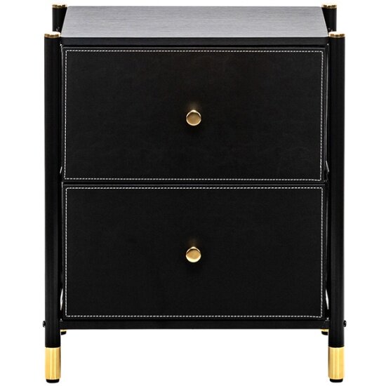 Комод Импэкс Мебель Leset Нирита/Хайди, 2 ящика, Чёрный