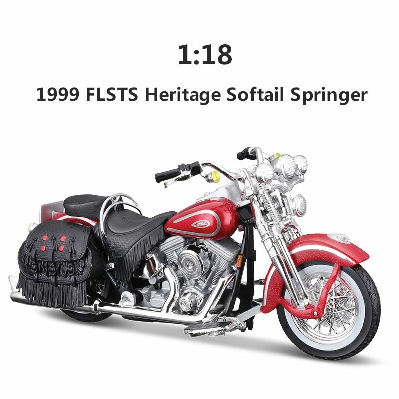 Машинки металлические Maisto 1:18 1999 FLSTS Heritage Softail Springer - красный