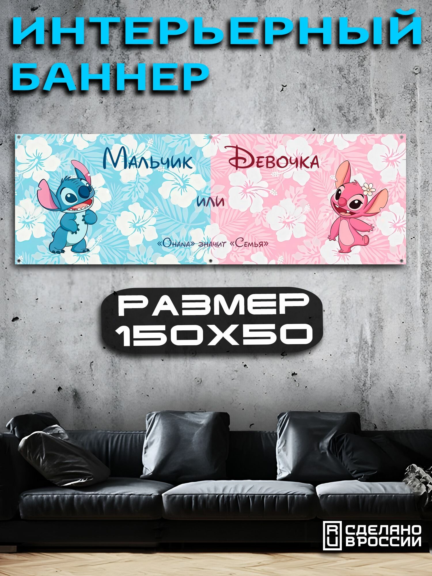 Постер на стену баннер 50х150 Гендер Пати