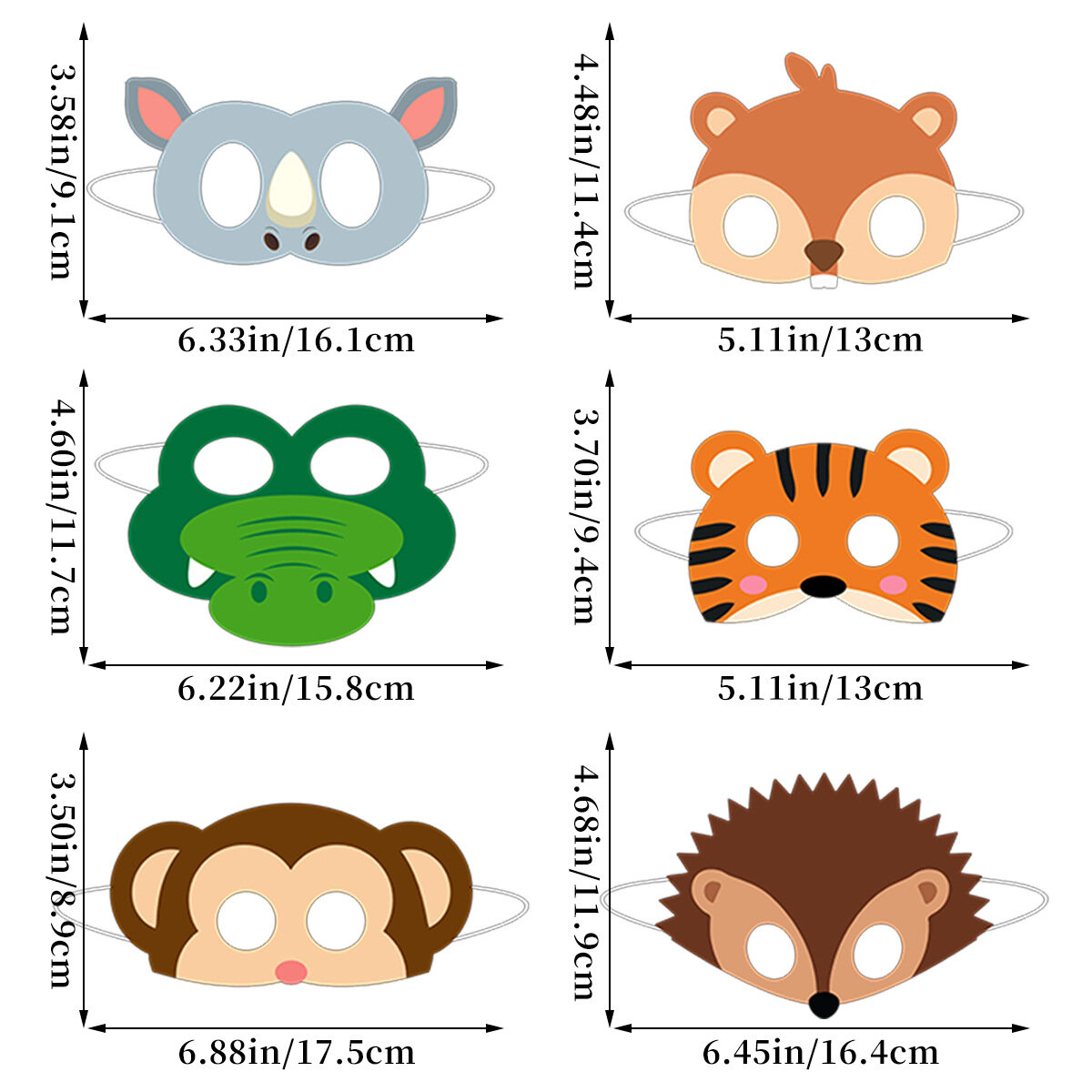 ⭐2025 Детский День Кросс-Бордер Маски с мультяшными животными Лягушка Тигр Костюм для выступлений Набор масок на заказ Оптовая продажа⭐