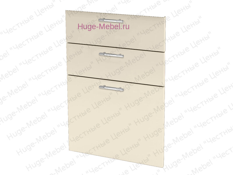 Кухонный фасад Ф-33 ваниль глянец (Ксения) Huge Mebel. Ширина 496 Высота 702. Кухонные фасады