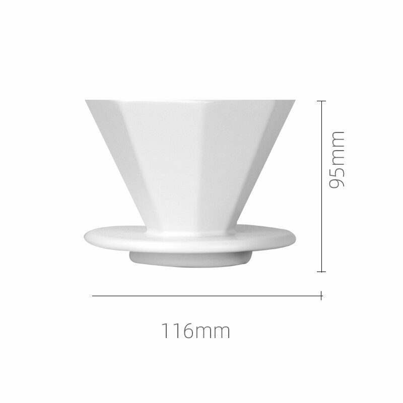 Октагональный керамический кофейный дрипер для 1-4 человек, белый, ручной кофебрэнд-набор