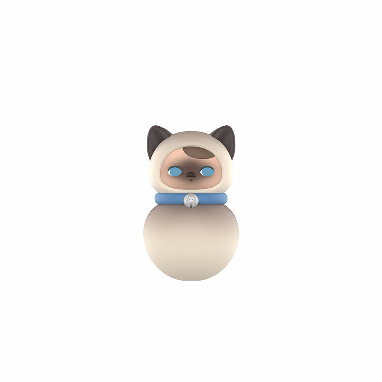 Игрушки POP MART PUCKY Meowth Roly Poly Toys Collection, Confirmed-Siamese Cat (Open)