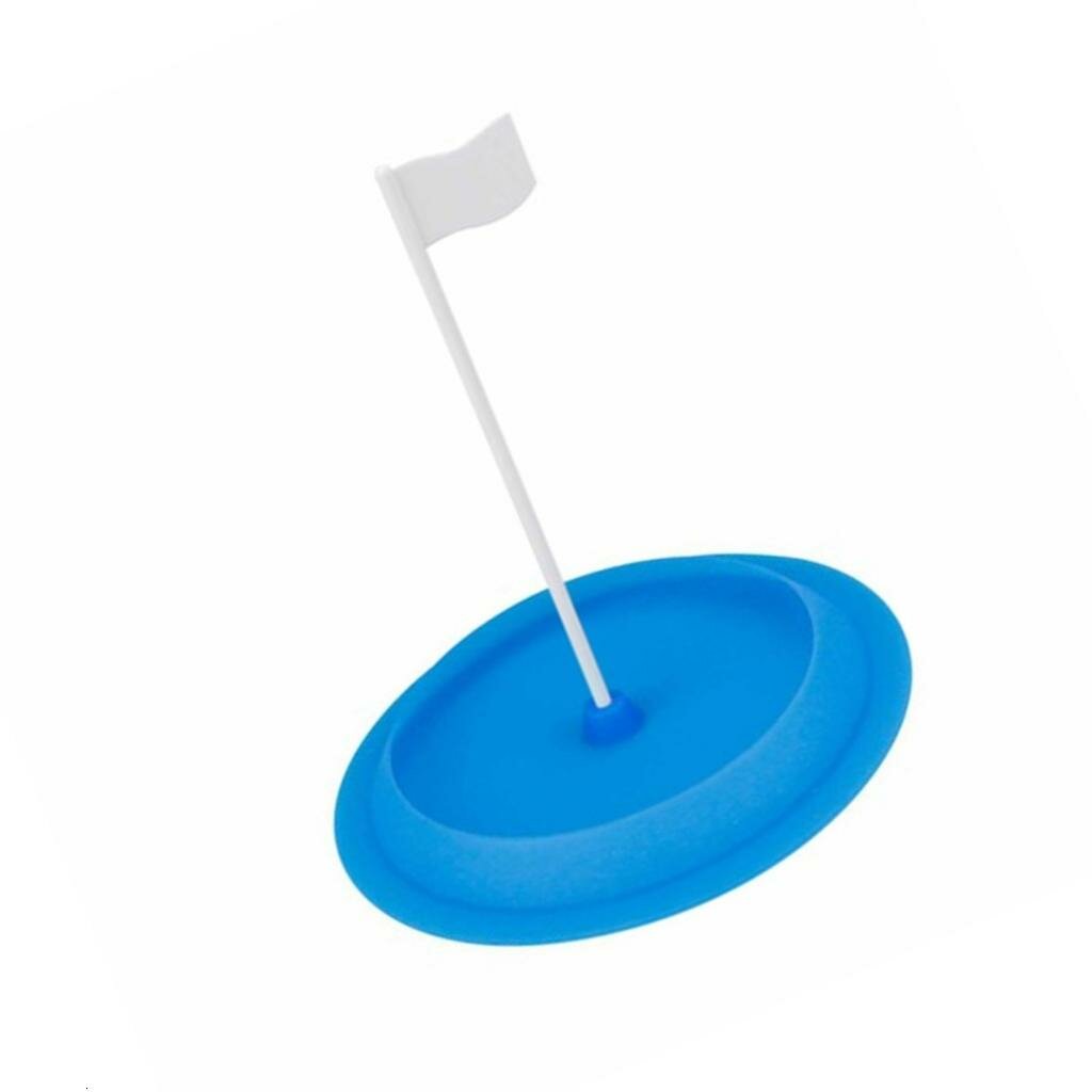 Лунка для гольфа с флагом, Синий