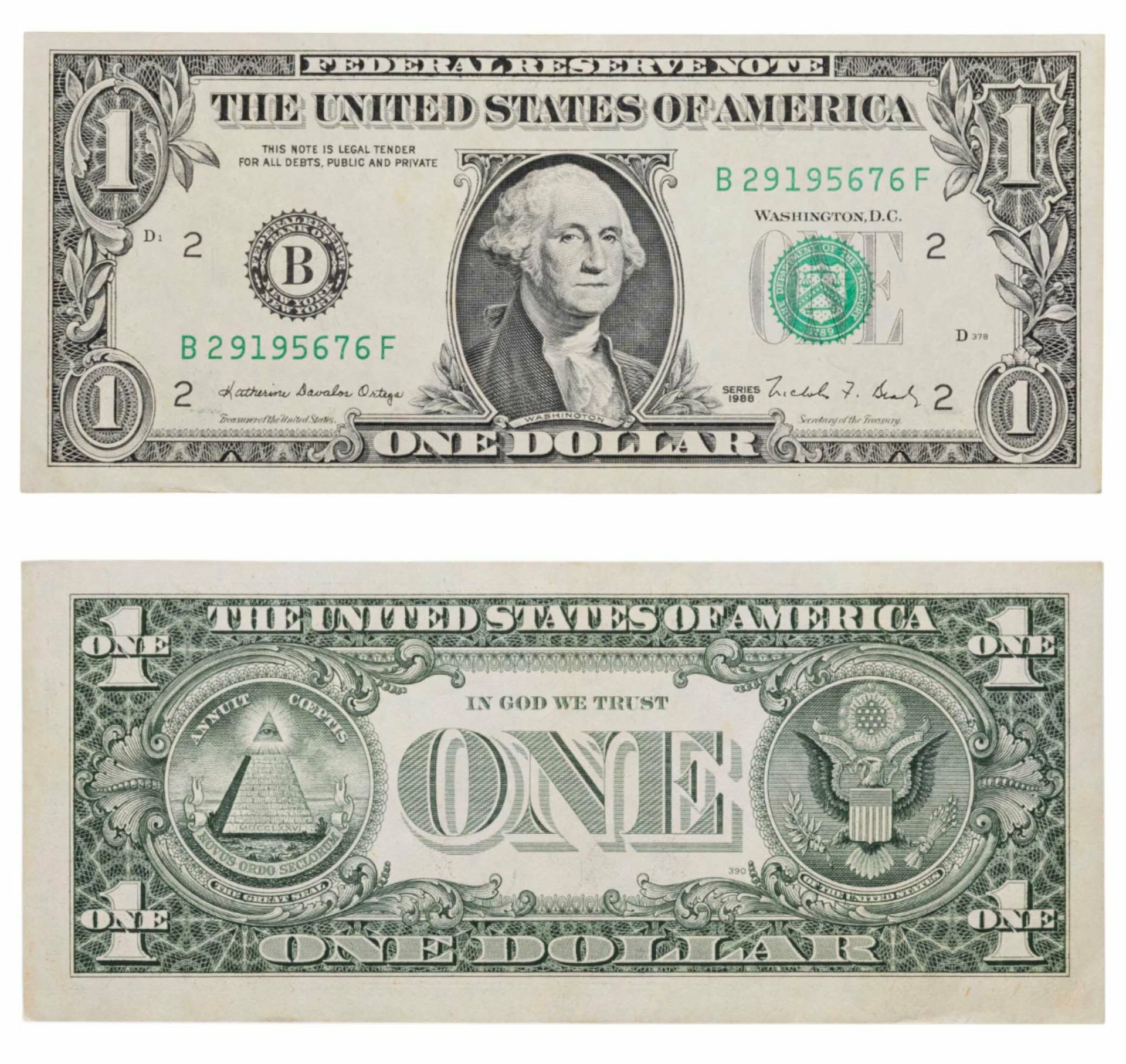 США 1 доллар 1988 Pick 480а B-Нью Йорк