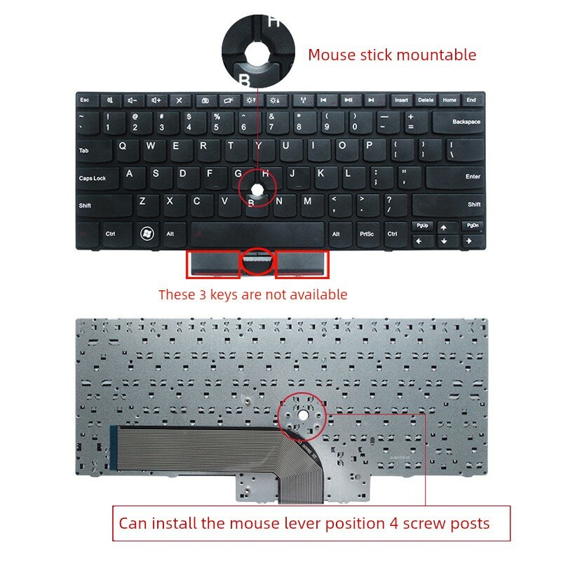Подходит для клавиатуры ноутбуков IBM Lenovo E40 E50 Edge14 Edge15 E14 E15 (Применимые модели) (Без опоры/можно