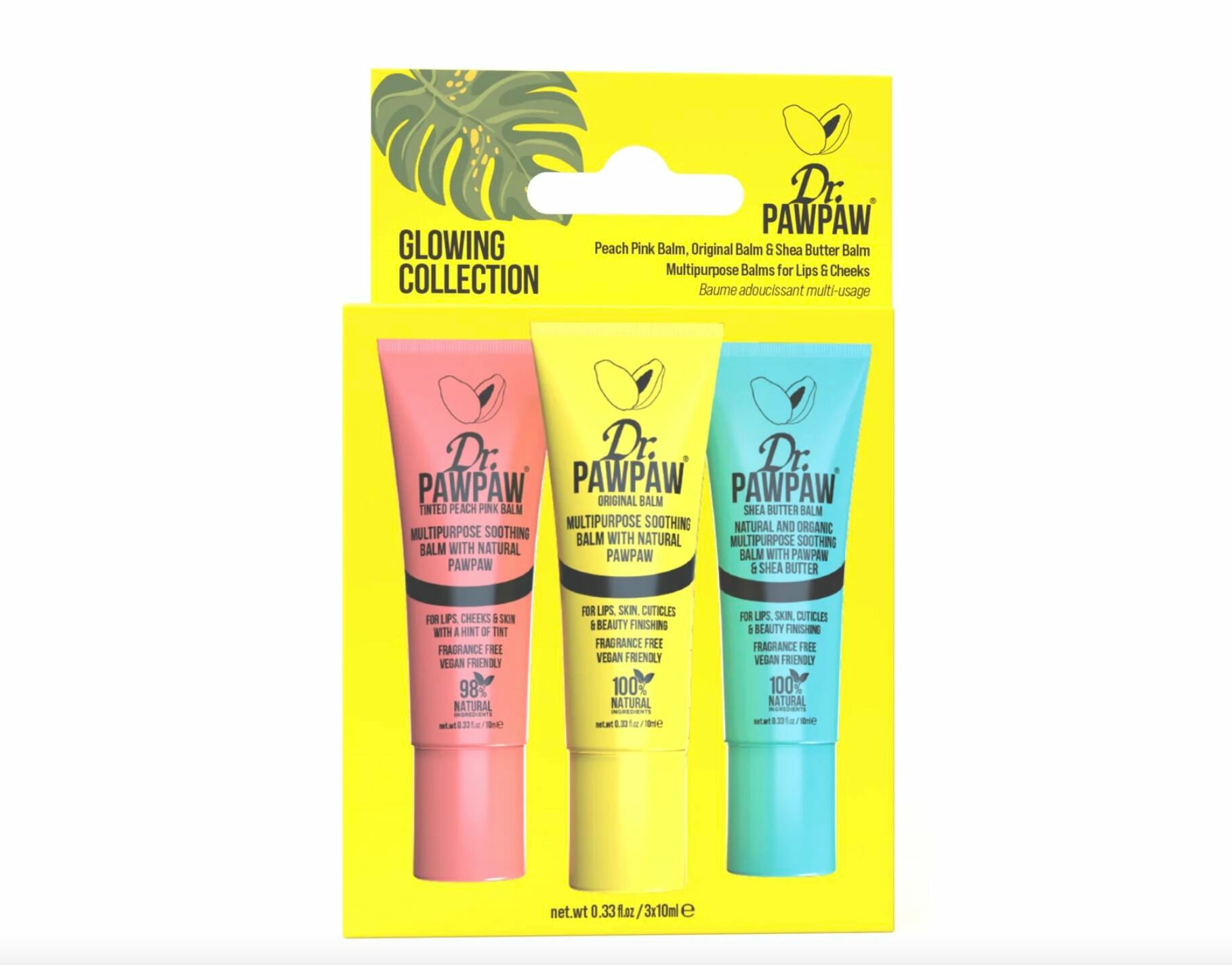 Dr. PAWPAW набор бальзамов для губ GLOWING Collection 3 по 10мл