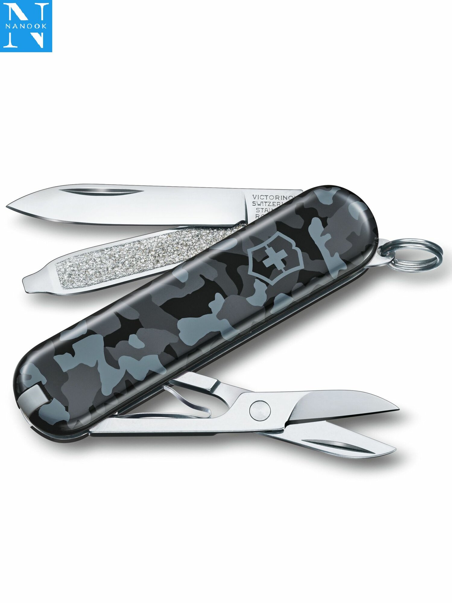 Нож-брелок VICTORINOX Classic SD 0.6223.942 Navy Camouflage, 58 мм, 7 функций