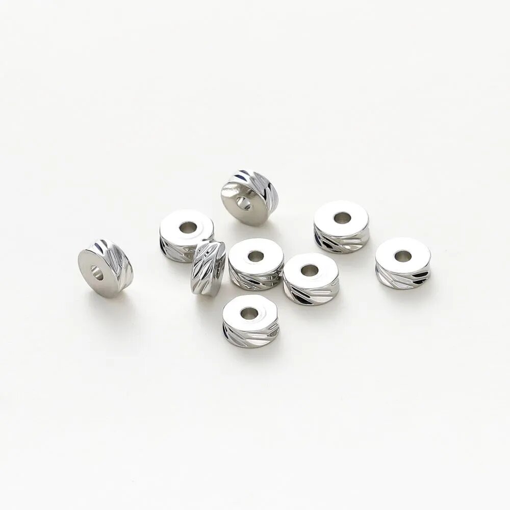 Бусина-разделитель 50 шт. / Разделительная бусина для браслетов и бус, латунь, 4 мм