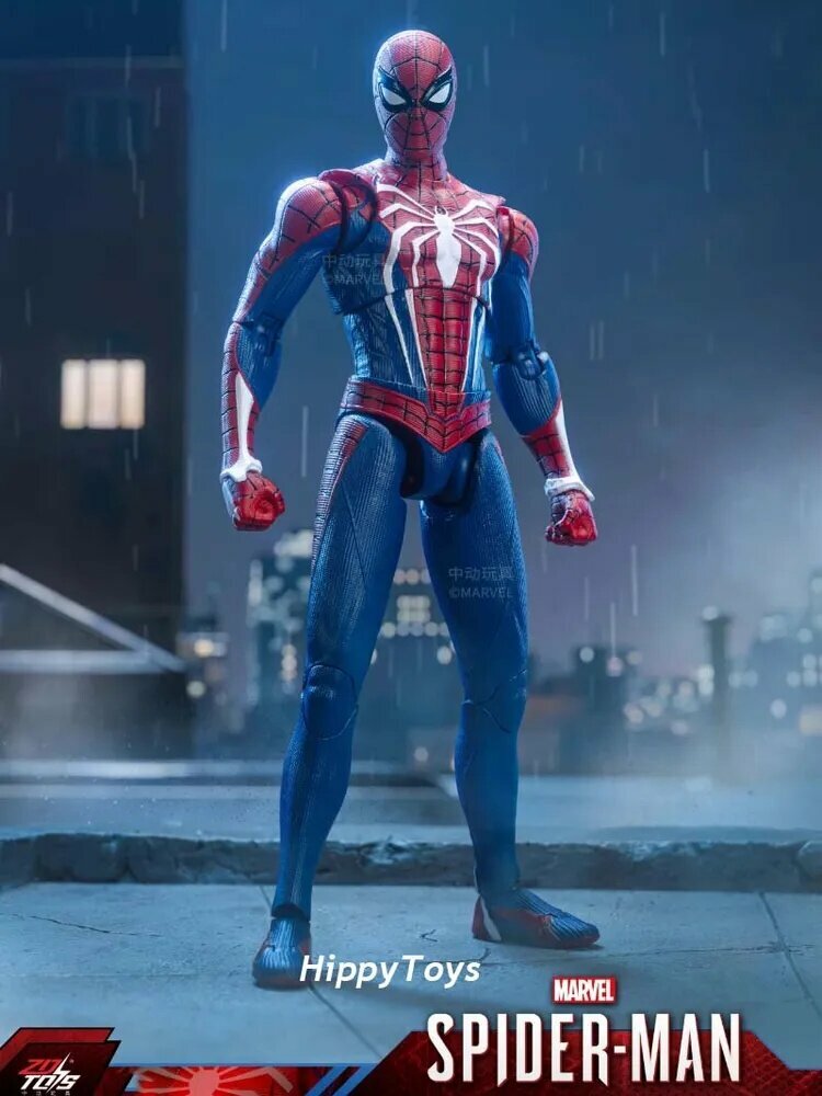 Человек паук фигурка, Spider-Man Advanced Suit, PS4, подвижные фигурки,18 см, ZD TOYS