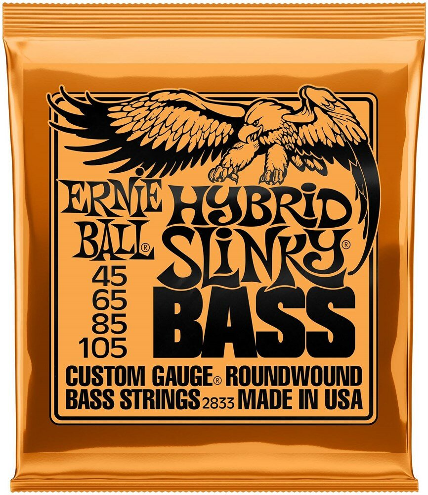 ERNIE BALL 2833 Nickel Wound Slinky Hybrid 45-105 - Струны для бас-гитары