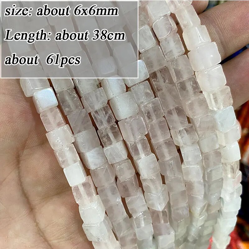 Бусины из розового кварца LUOMAN XIARI 4-12 мм Белый, type41