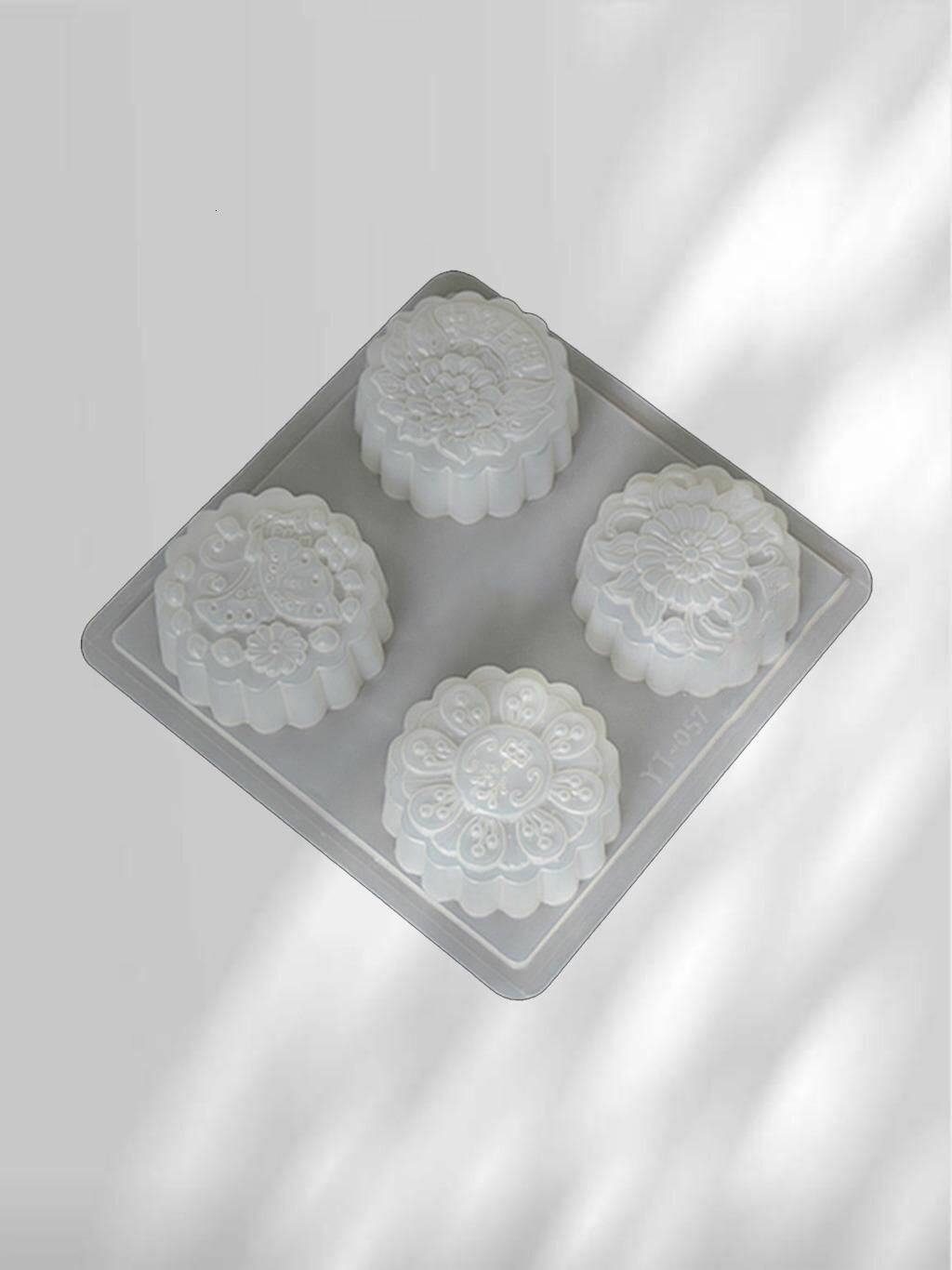 Форма для лунных пряников, 4 ячейки, Розовый - 057