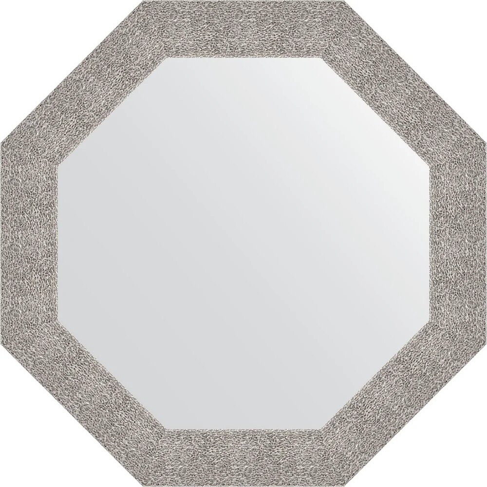 Зеркало в багетной раме EVOFORM чеканка серебряная 90 мм, 76.6x76.6 см BY 3804