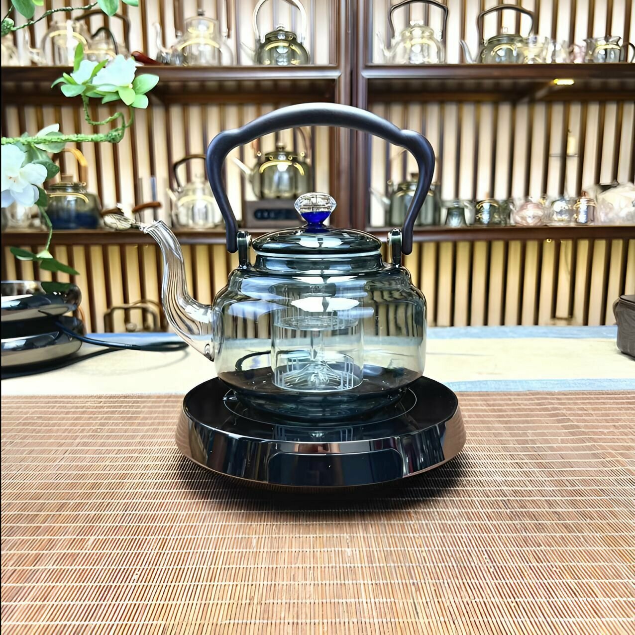 Горячая распродажаЭлектрическая керамическая плита Emma Shi T7 высокой мощности, домашняя, маленькая, умная, с таймером, настольная чайная плита