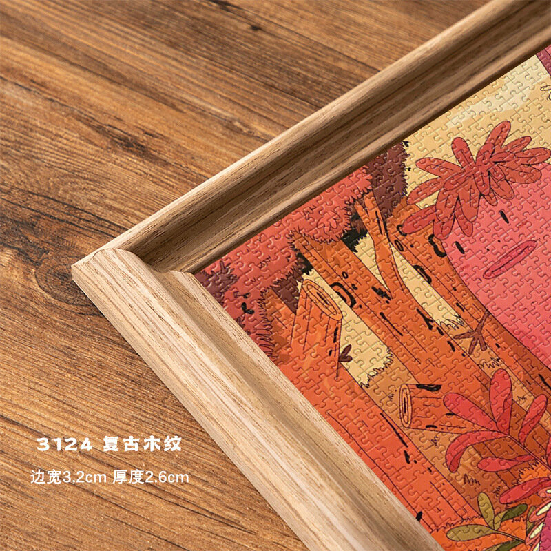 Горячая распродажаЗимние огни Пазл Рамка 1000 Деталей 50*75 Фоторамка 500 2000 Деталей Американский Стиль Рамка для Изображений Монтажная Рамка Рамка из Массива Дерева