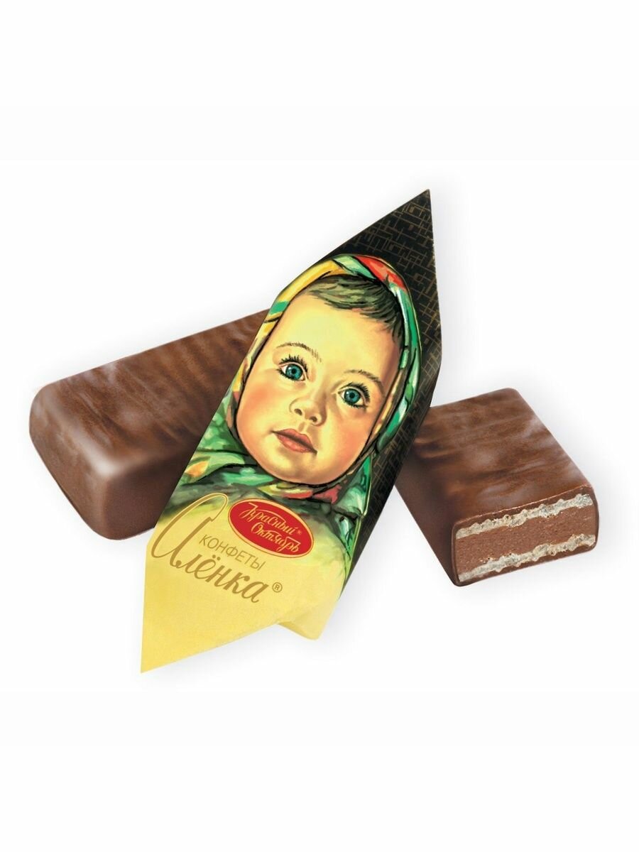 Конфеты Аленка Красный Октябрь, молочный шоколад, пралине, ванильный вкус, 1 кг