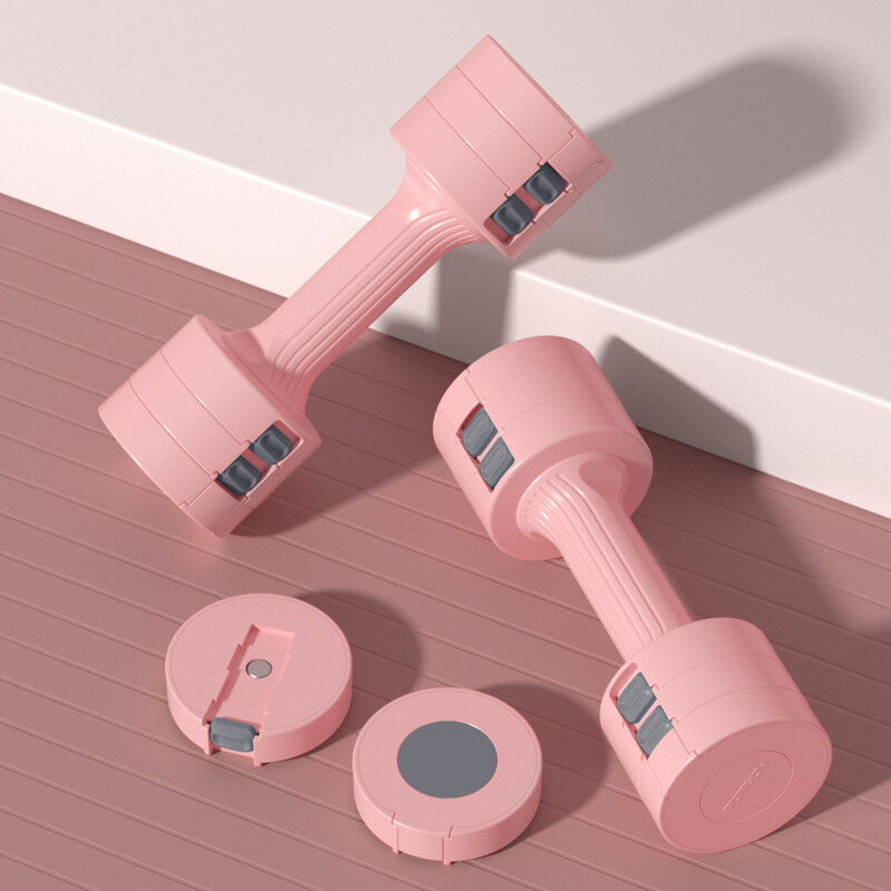 Женские маленькие гантели с регулируемым весом, съемные резиновые гантели для йоги, домашнее использование, для похудения рук, пара 5 кг, железные