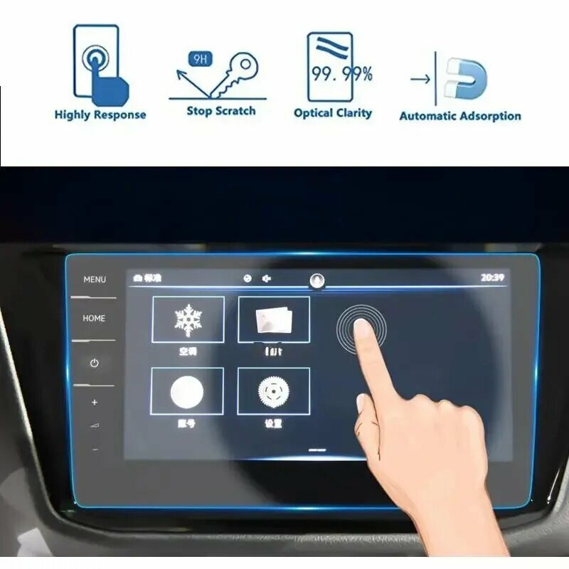 9.2-дюймовый защитный экран для автомобильного GPS-навигатора / VW Tiguan II GTE Allspace Discover Pro 2020, аксессуары из закаленного стекла.