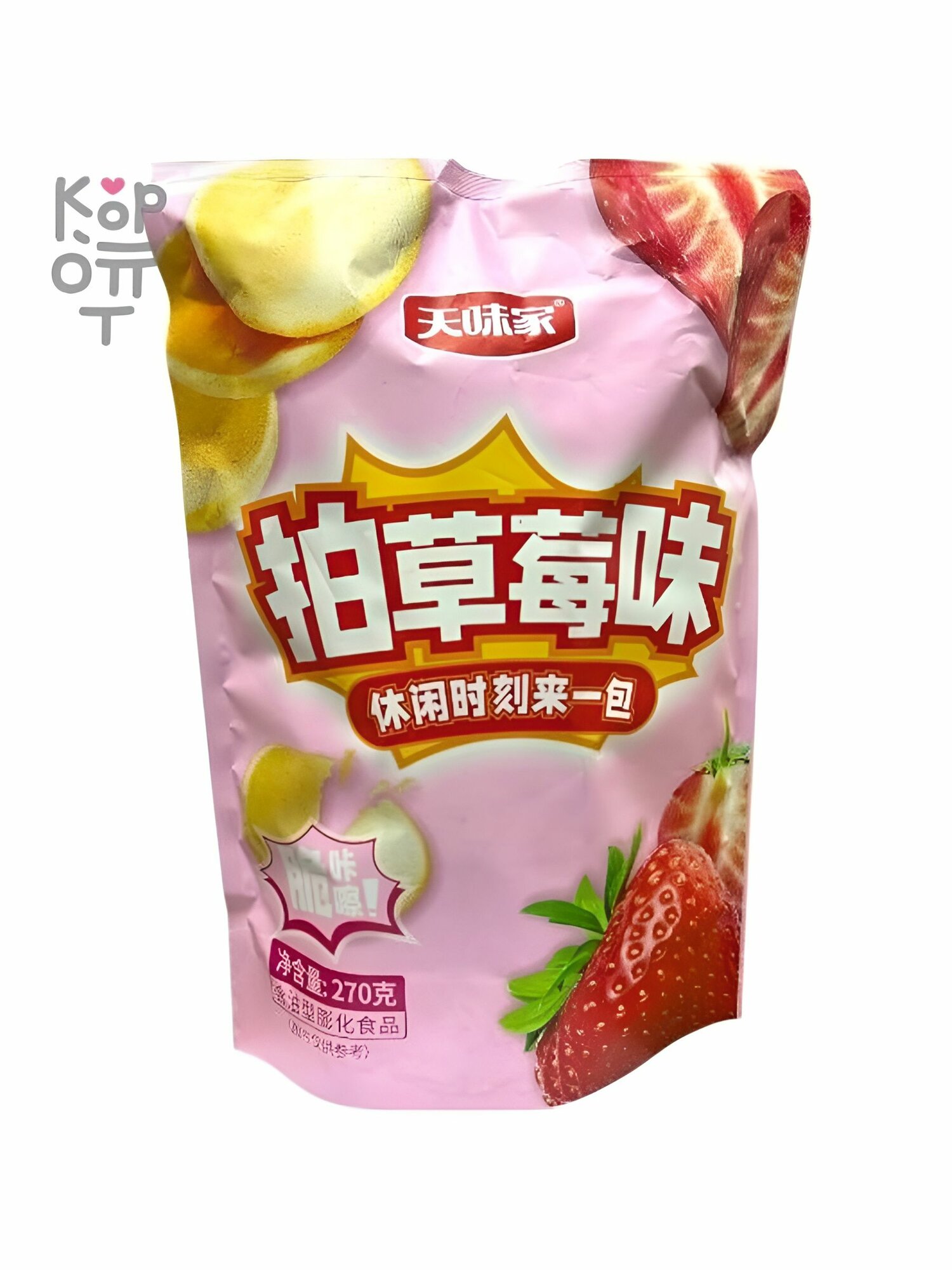 Чипсы Tianweijia со вкусом клубники 270 г